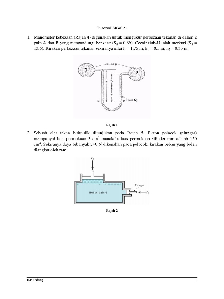 Tutorial Mekanik Bendalir | PDF