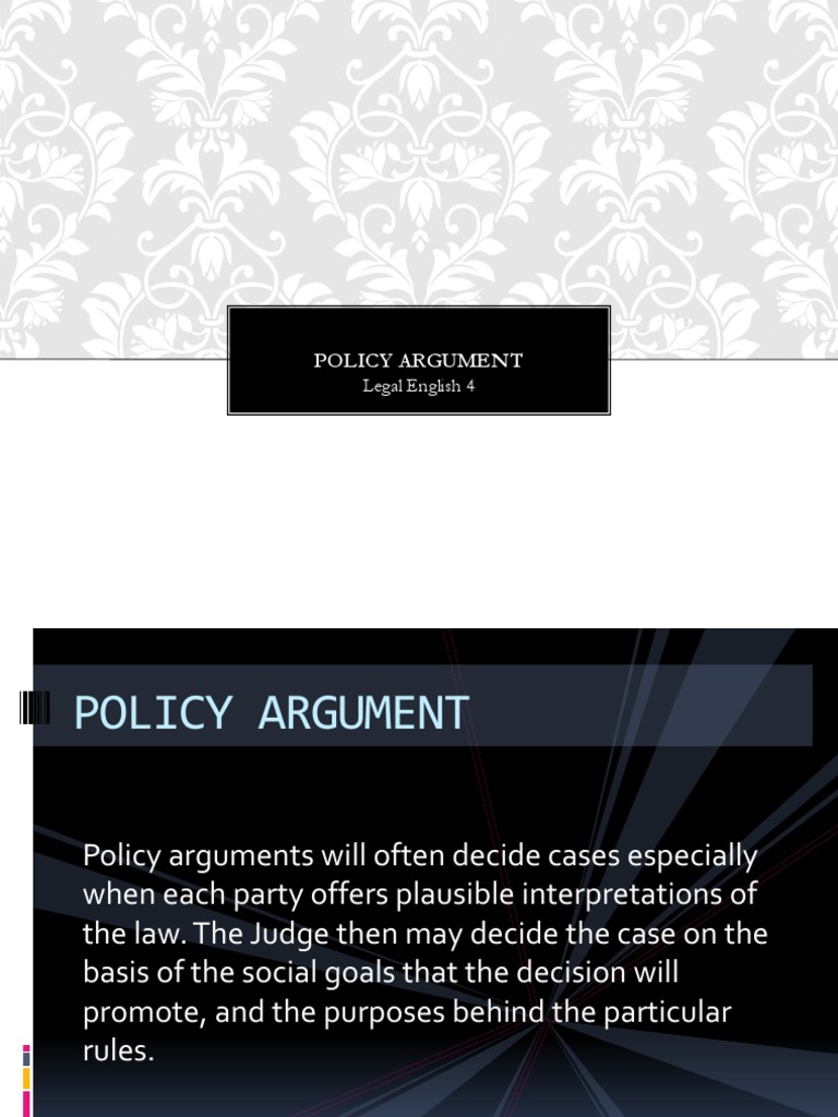 POLICY ARGUMENT-LegEng | PDF | Damages | Lawsuit