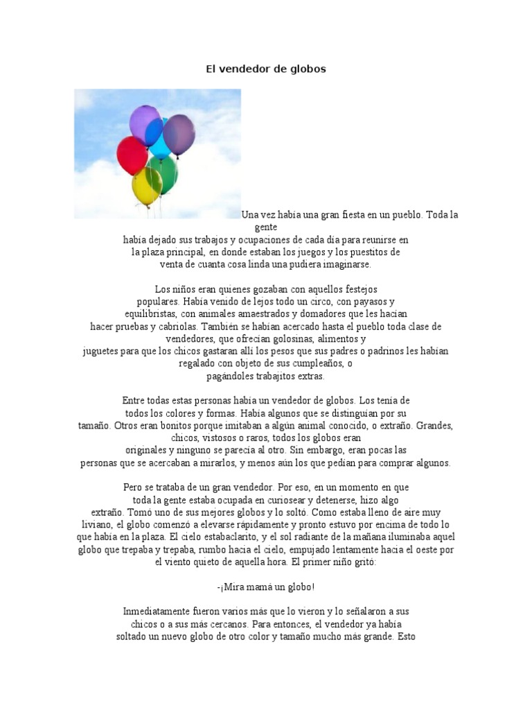 El vendedor de globos y su lección | PDF