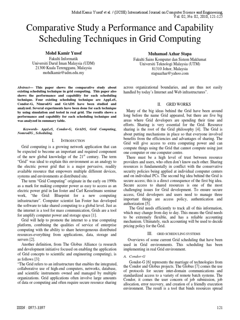 Ijcse10 02 02 03 PDF | PDF | Grid Computing | Scheduling (Computing)