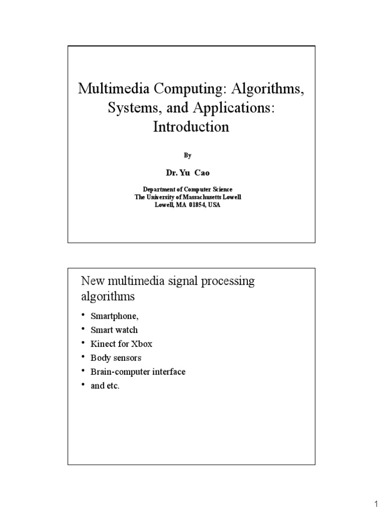 Multimedia Computing Innovations | PDF | Scalability | Multimedia