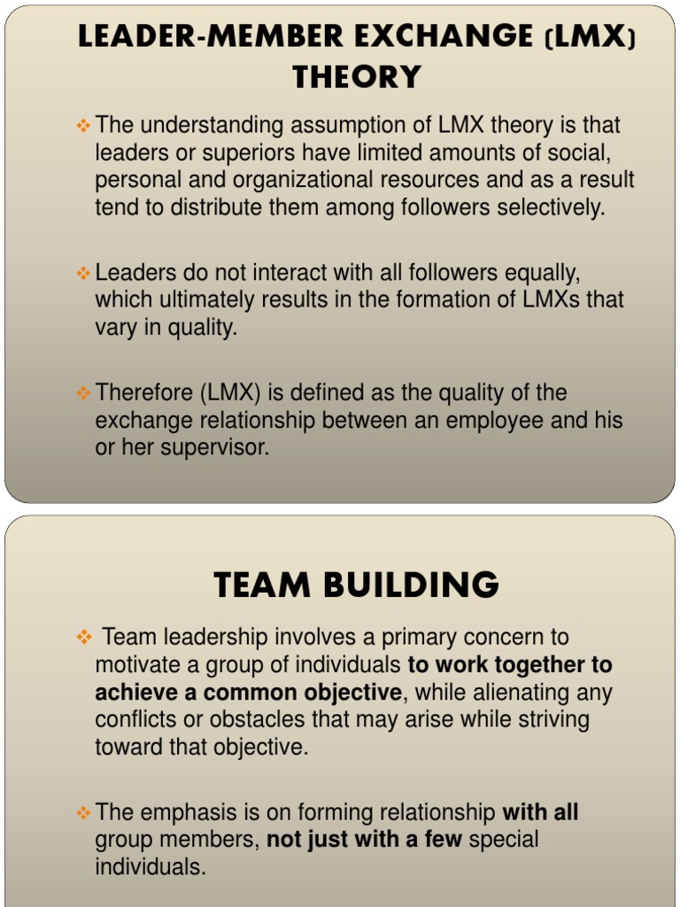 THE LEADER – FOLLOWER RELATIONSHIP LMX | Academic Discipline ...