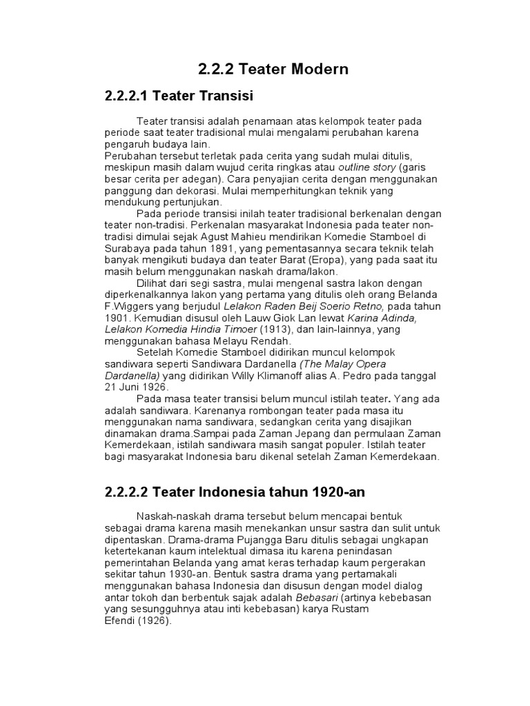 Sandiwara-Teater Transisi PDF | PDF