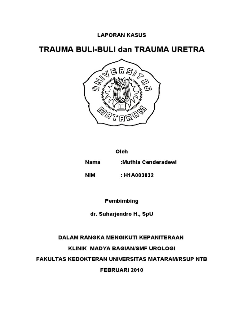 Laporan Kasus Uro-Trauma Uretra | PDF