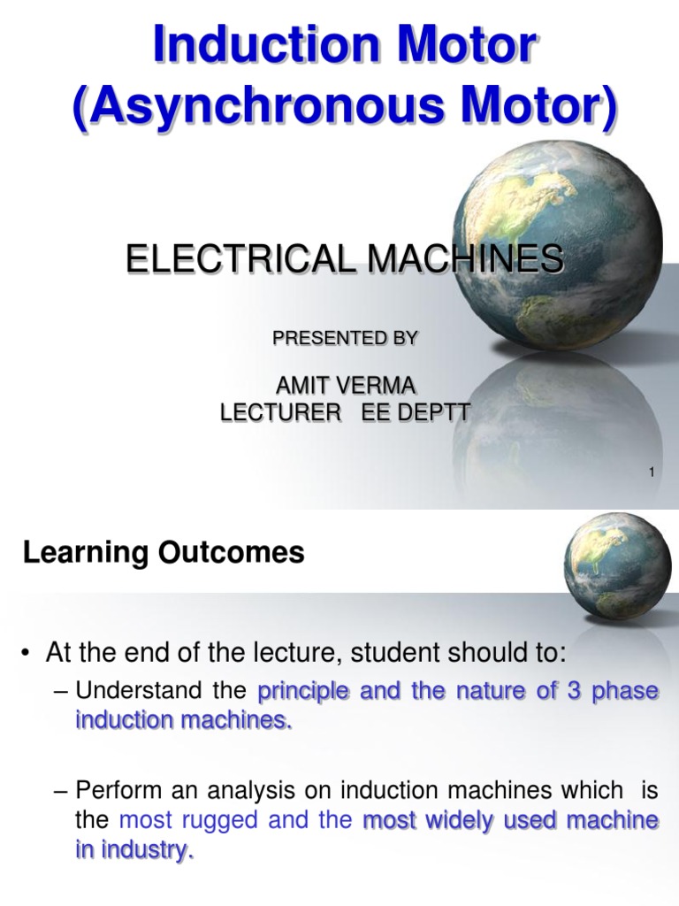 Induction Motor (Asynchronous Motor) : Electrical Machines | PDF | Electrical Equipment ...