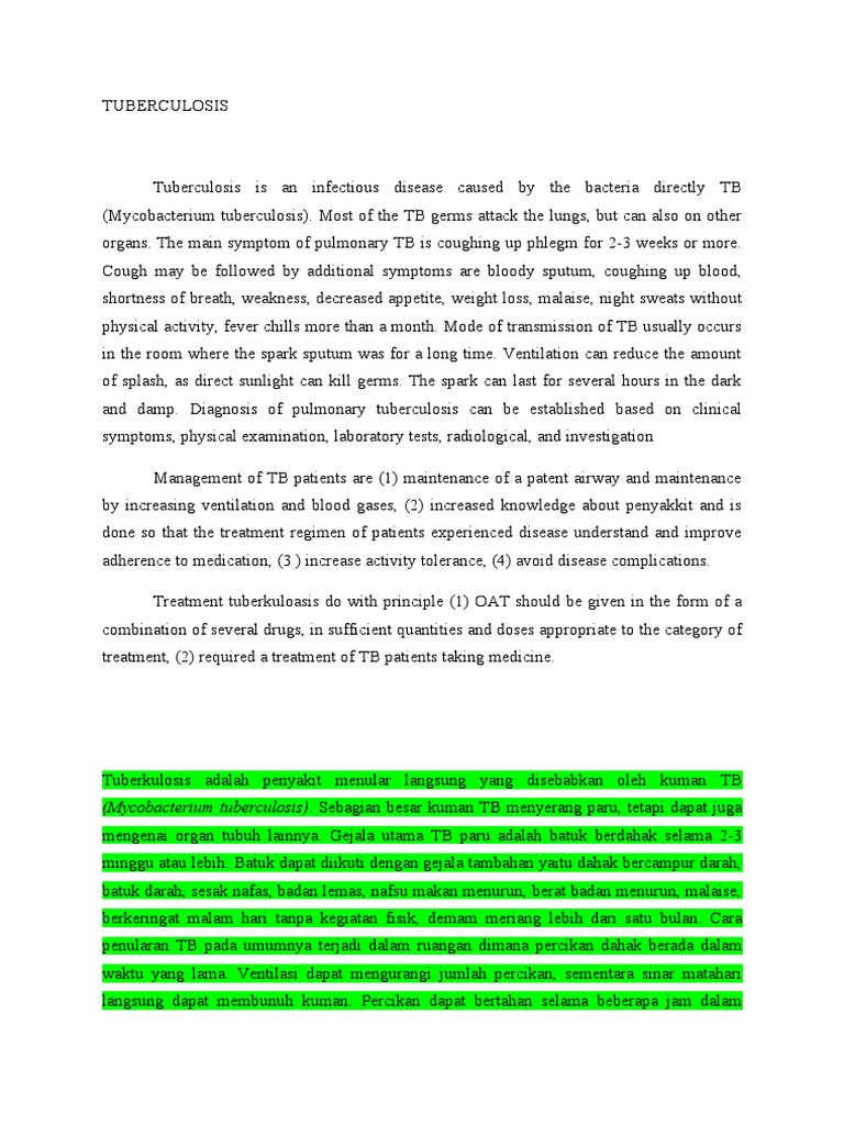 (Mycobacterium Tuberculosis) - Sebagian Besar Kuman TB Menyerang Paru ...