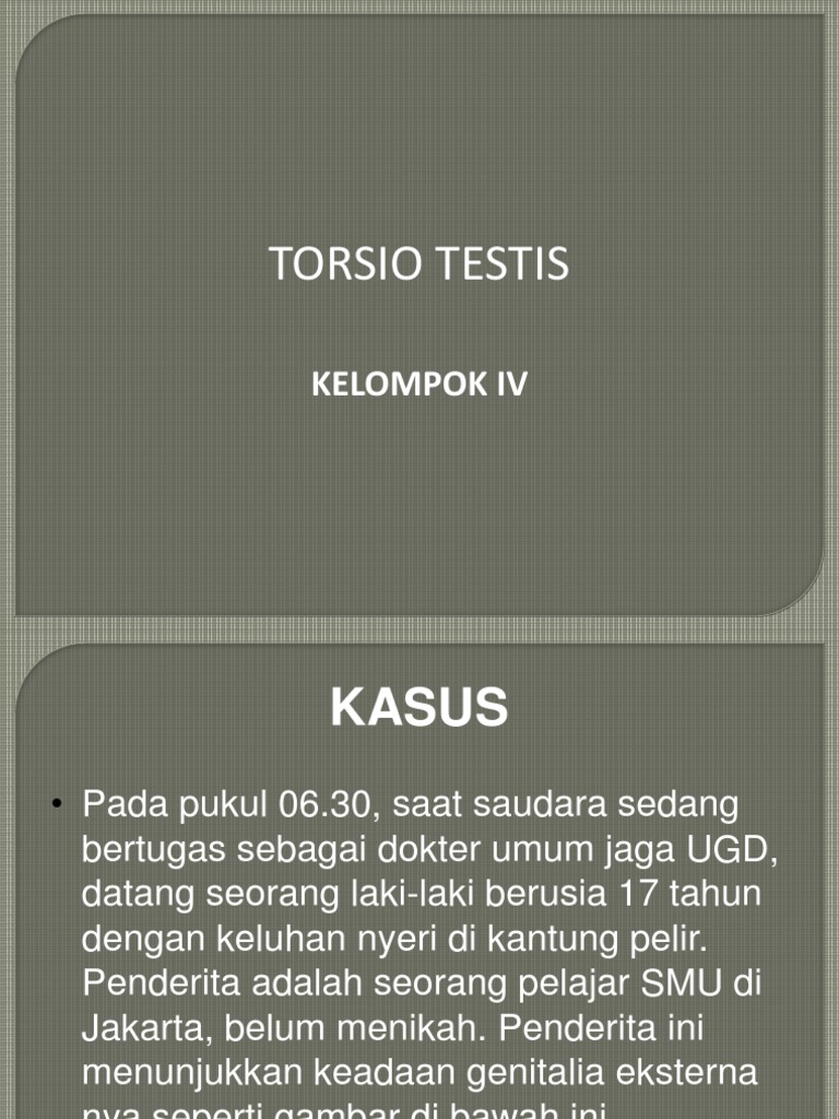 Penanganan Torsio Testis pada Remaja | PDF
