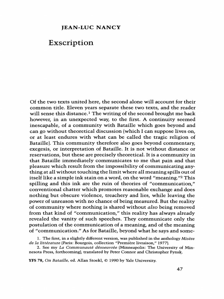 Exscription - Nancy | PDF | Philosophical Movements | Science