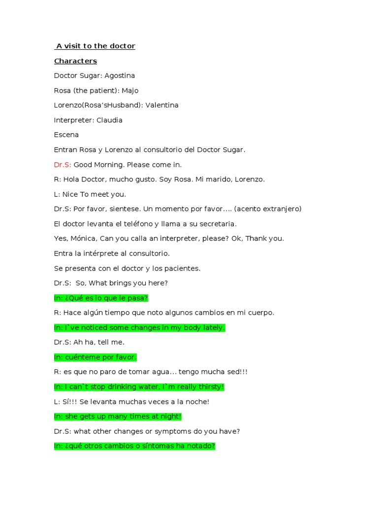 A Visit To The Doctor | PDF