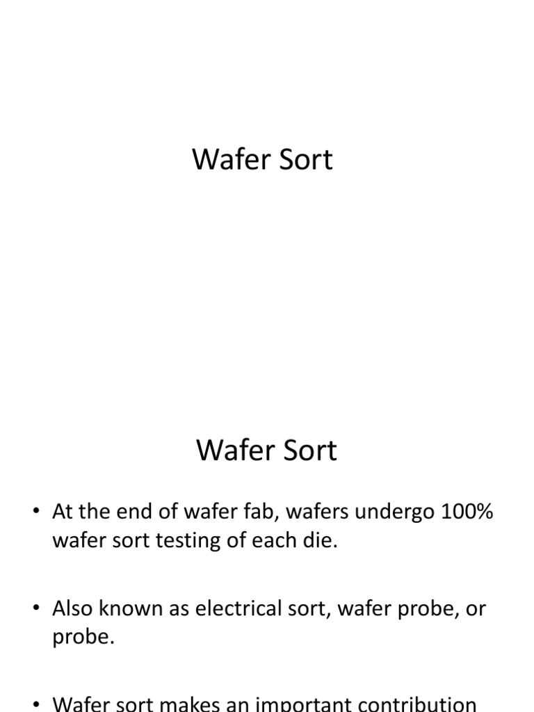 Wafer Sort | PDF