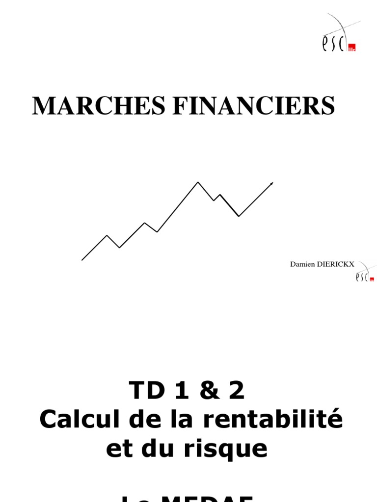 TD1 Calcul RentabilitéRisque | PDF | Modèle d'évaluation des actifs financiers | Risque