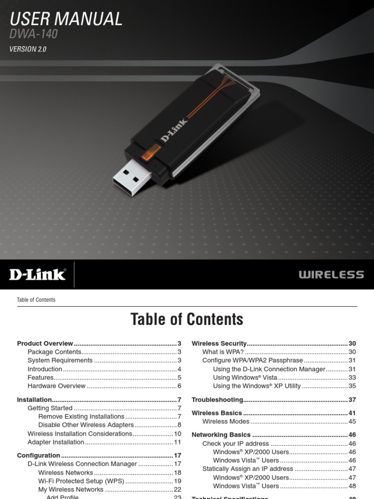 D Link DWA 140 Manual PDF | PDF | Wireless Lan | Wireless Access Point