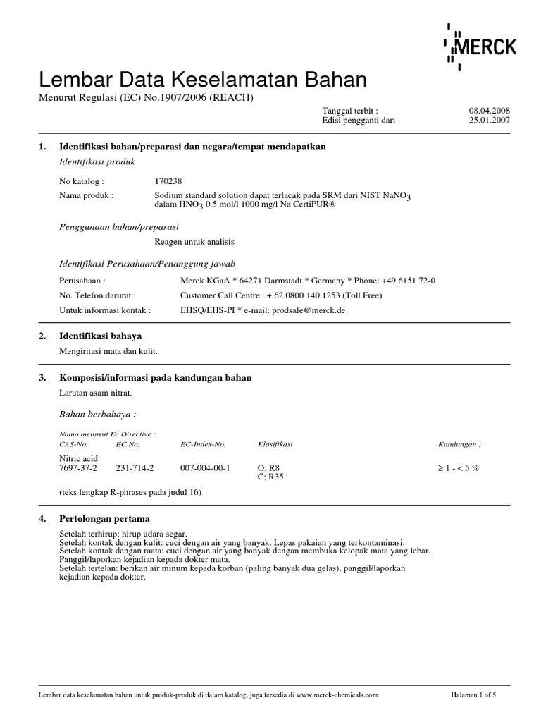 Msds Nano3 PDF | PDF