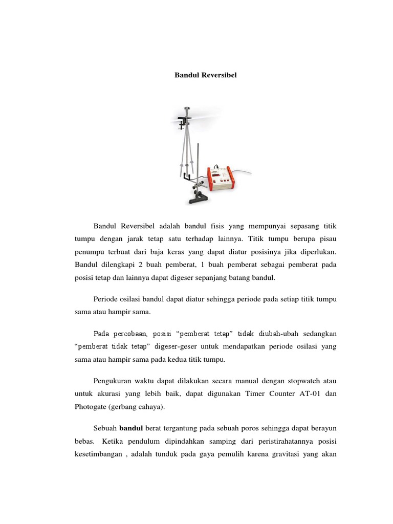 Bandul Reversibel | PDF