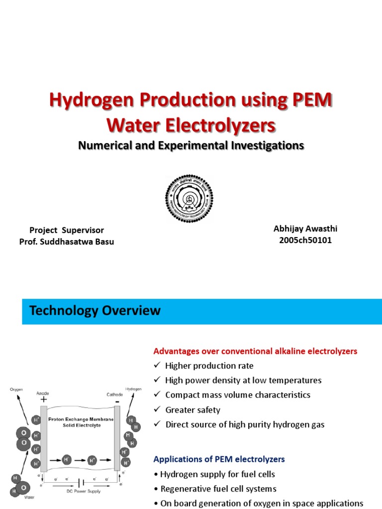 PEM Water Electrolyzers for Hydrogen Production | PDF | Fuel Cell ...