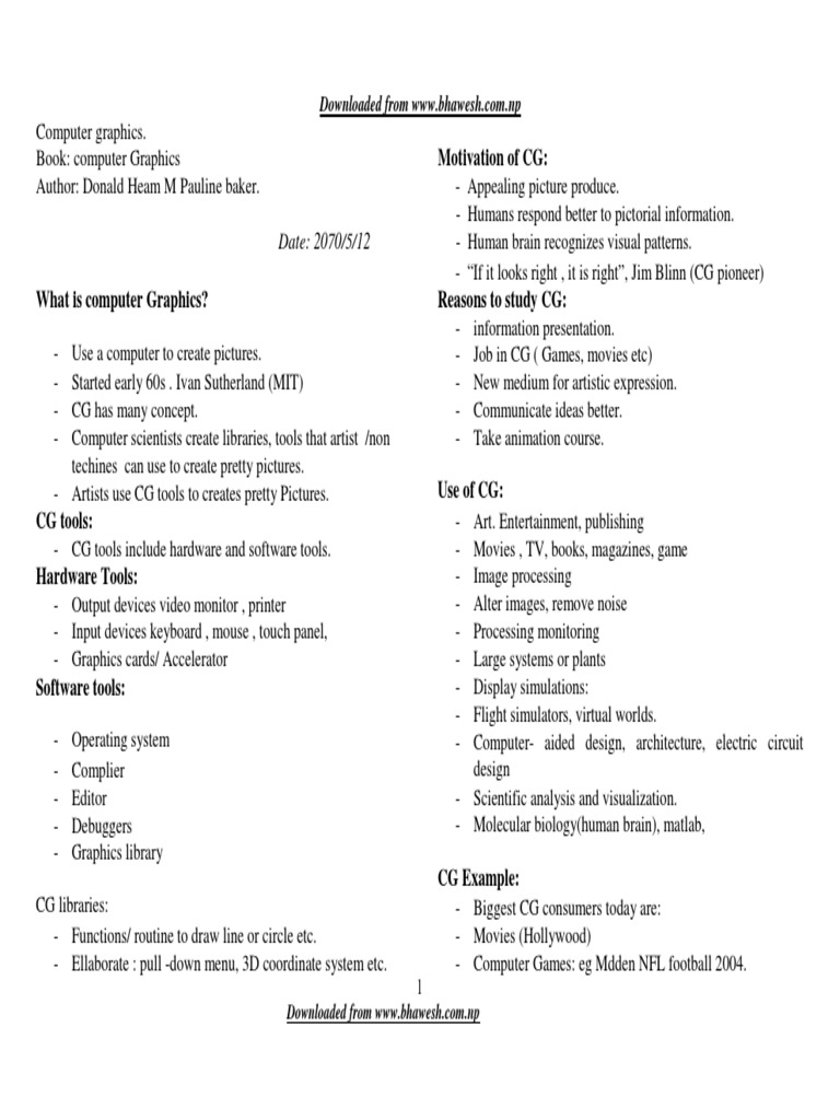 Computer-Graphics Book 1 PDF | PDF | Computer Graphics | Graphical User ...
