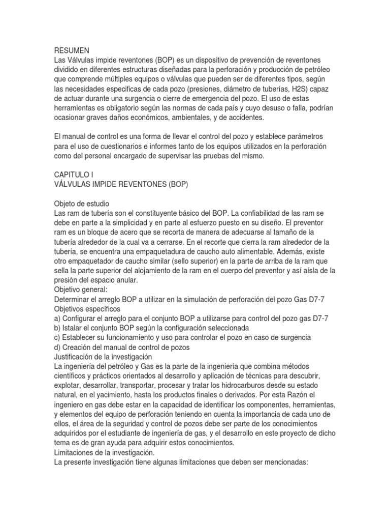 Valvulas Bop | PDF | Aluminio | Bomba