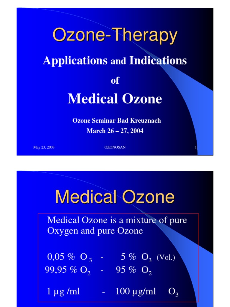 Medical Applications of Ozone Therapy | PDF | Wound | Ozone