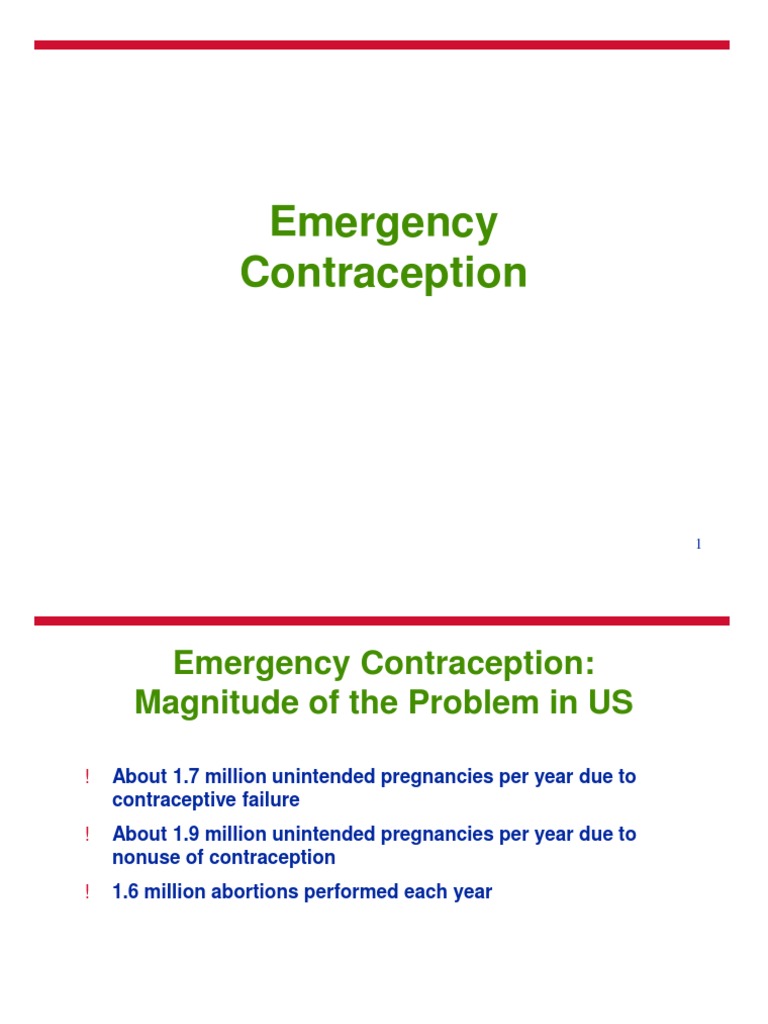 Overview of Emergency Contraception | PDF | Birth Control | Human ...