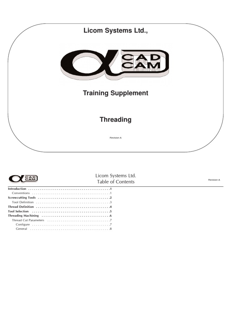 Threading Guide PDF | PDF | Metalworking | Mechanical Engineering