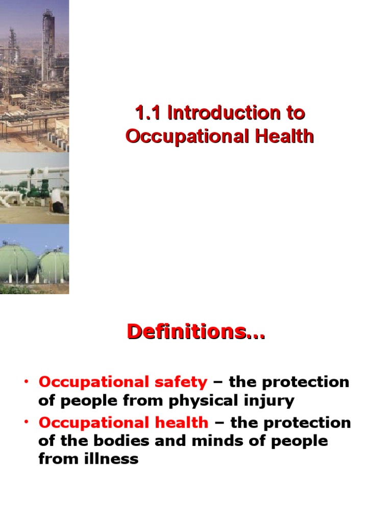 1 1 Introduction To Occupational Health Pdf