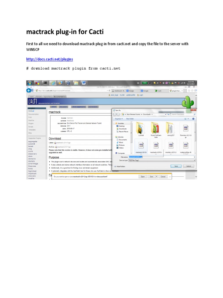 Mactrack Plugin For Cacti | PDF | Plug In (Computing) | World Wide Web