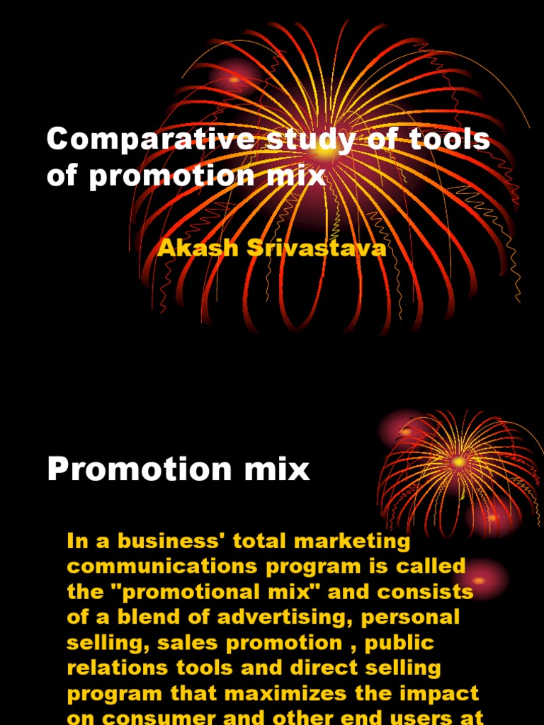 Comparative Study of Tools of Promotion Mix | PDF | Promotion ...
