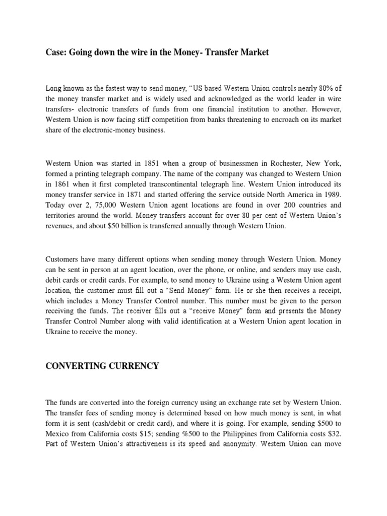 Mib Case Study | PDF | Wire Transfer | Remittance