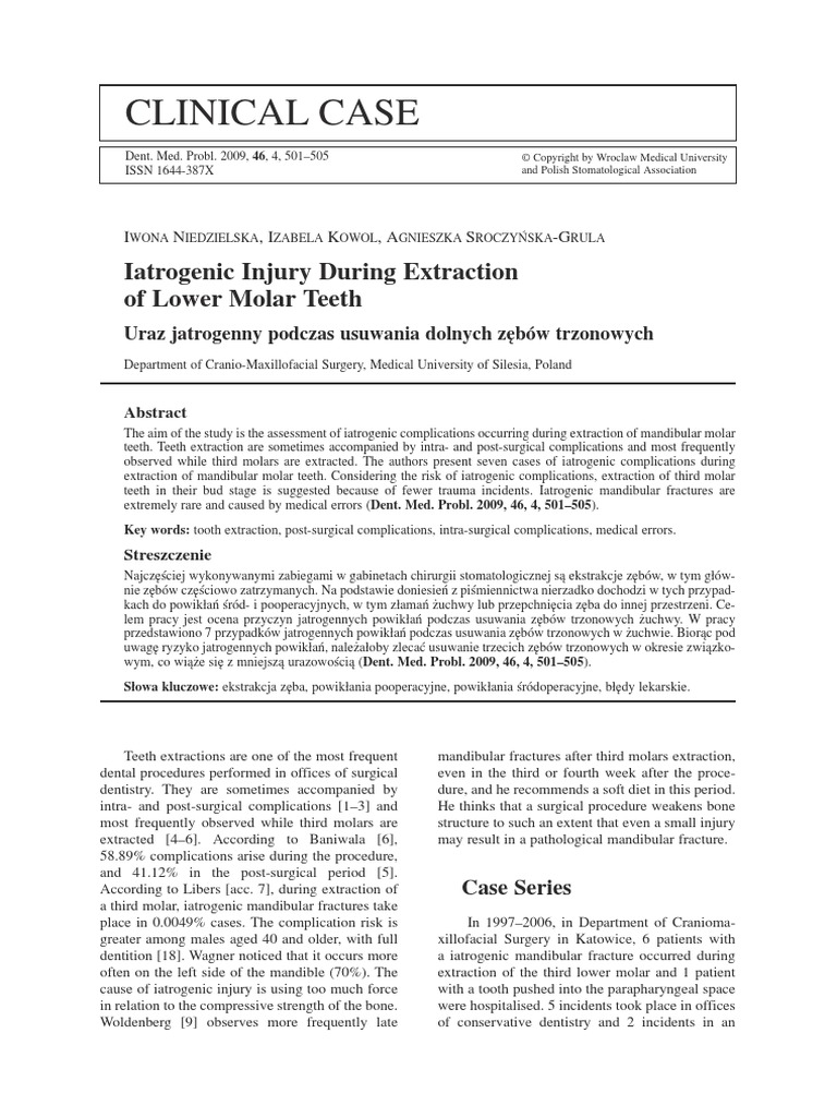 CLINICAL CASE - Dental and Medical Problems | PDF | Dentistry | Surgery