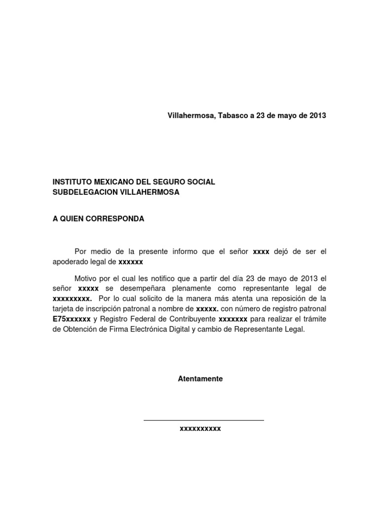 Carta Imss | PDF