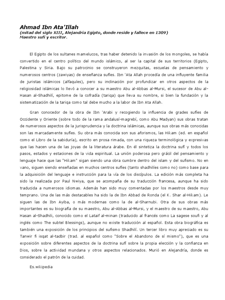 Ahmad Ibn Ata | PDF | Religión y creencia | Science