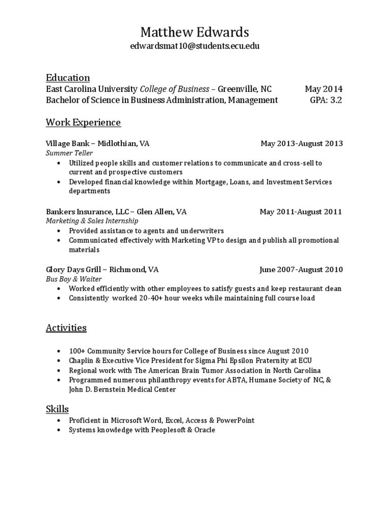 Edwards Revised Resume | PDF