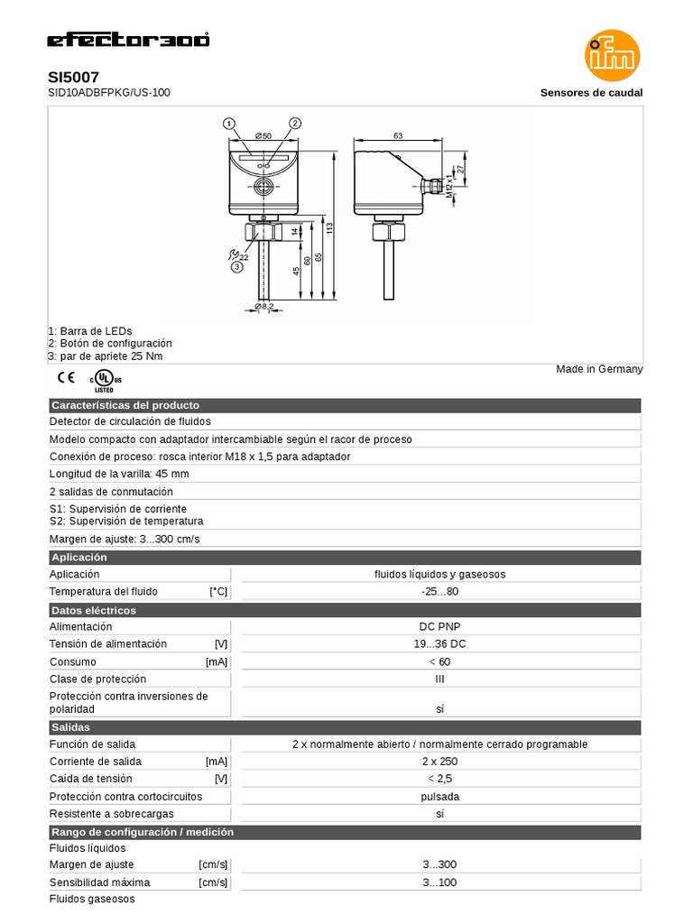 SI5007 Switch de Flujo | PDF | Bienes manufacturados | Naturaleza