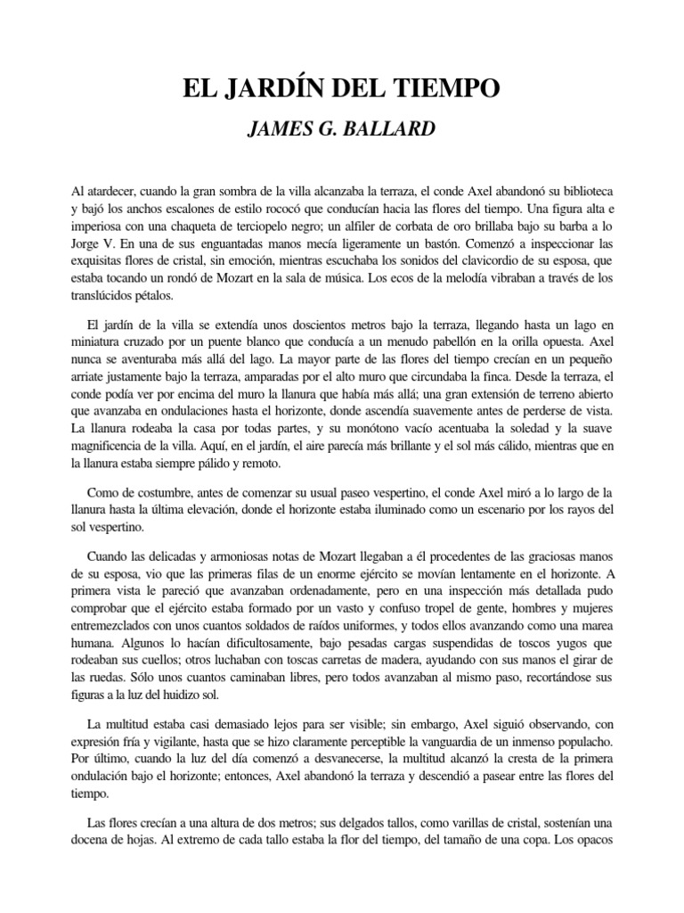 El jardín del tiempo de Ballard | PDF
