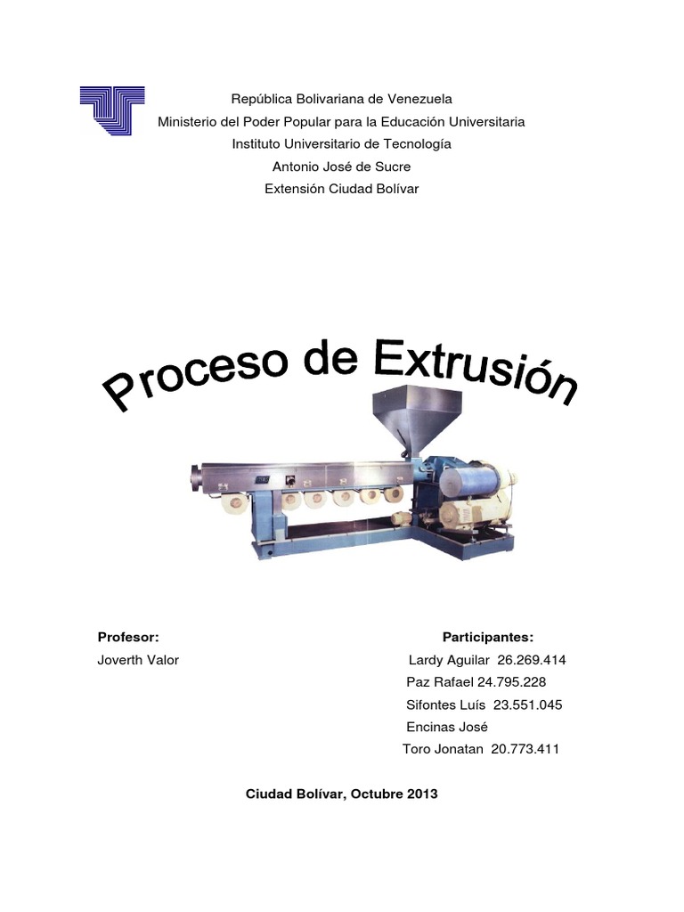 Extrusion | Extrusión | Industrias
