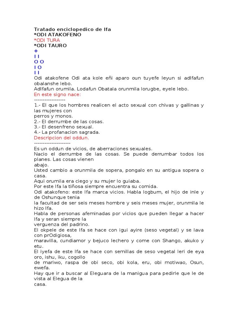 13 Odi Otura-Tauro | PDF | Deidades | Santeria