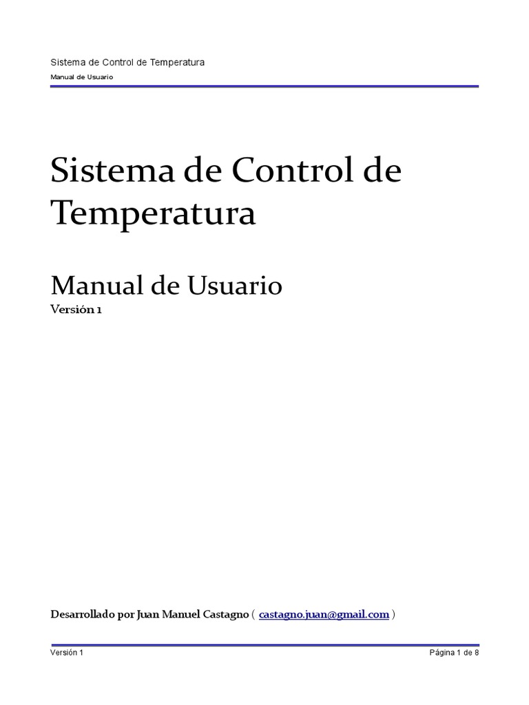 ControlTemp - Manual v1 | PDF | Microcontrolador | Electrónica