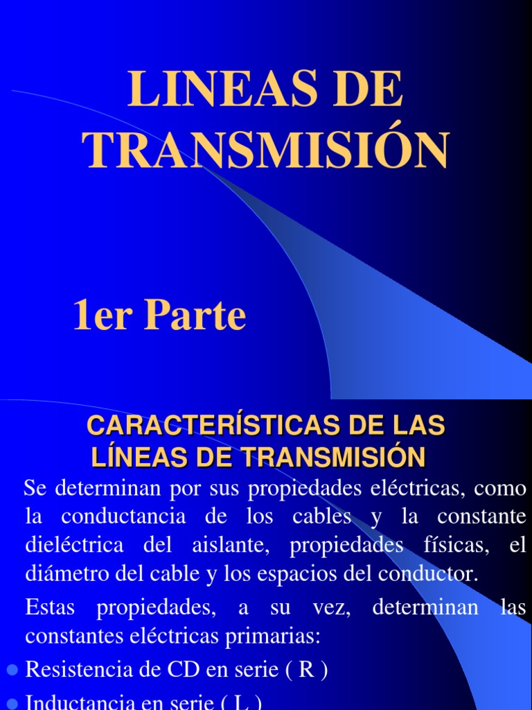 Lineas de Transmision 1er Parte | PDF | Línea de transmisión ...