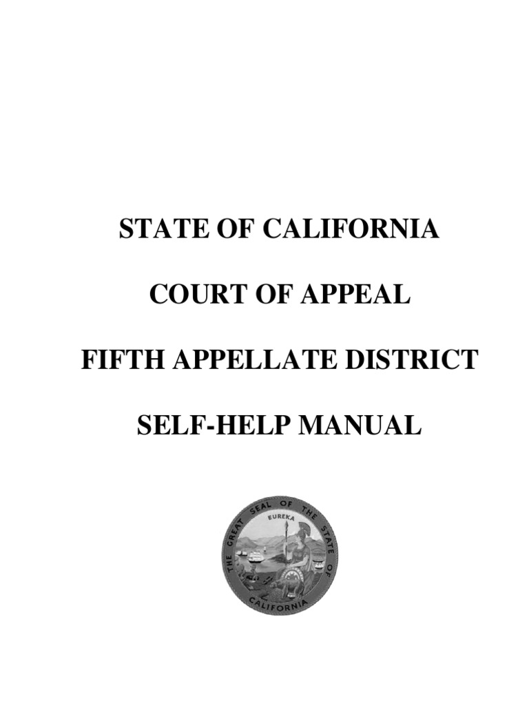 California Court Of Appeal 5th Appellate District Self Help Manual 118
