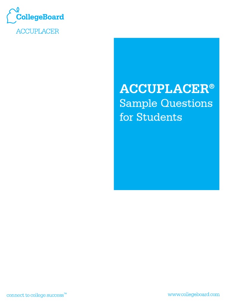 ACCUPLACER Sample Questions Overview | PDF
