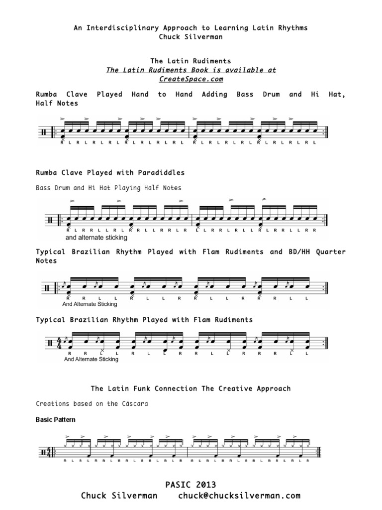 An Interdisciplinary Approach To Learning Latin Rhythms | PDF