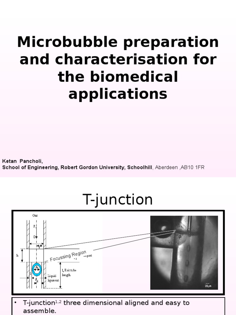 Microbubble Preparation and Characterisation Technologies | PDF | Foam ...