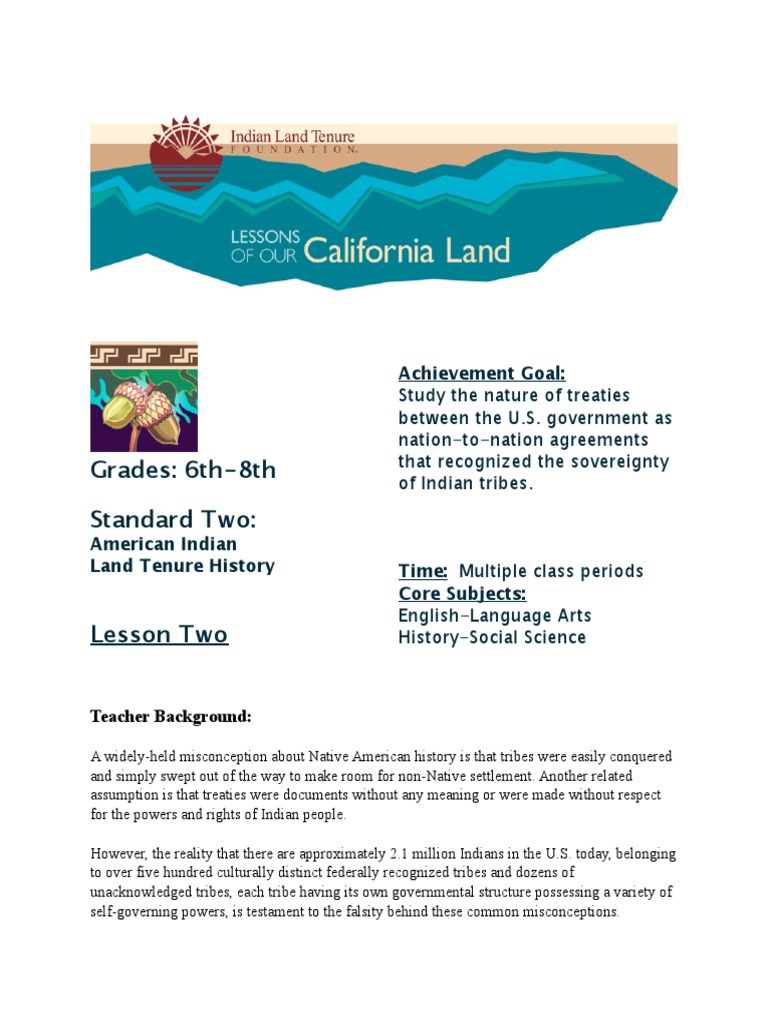 Grades: 6th-8th Standard Two:: Achievement Goal | PDF | Native ...