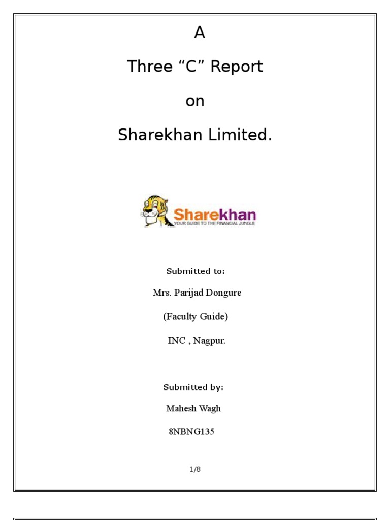 3c Report of Sharekhan LTD | PDF | Stocks | Securities (Finance)