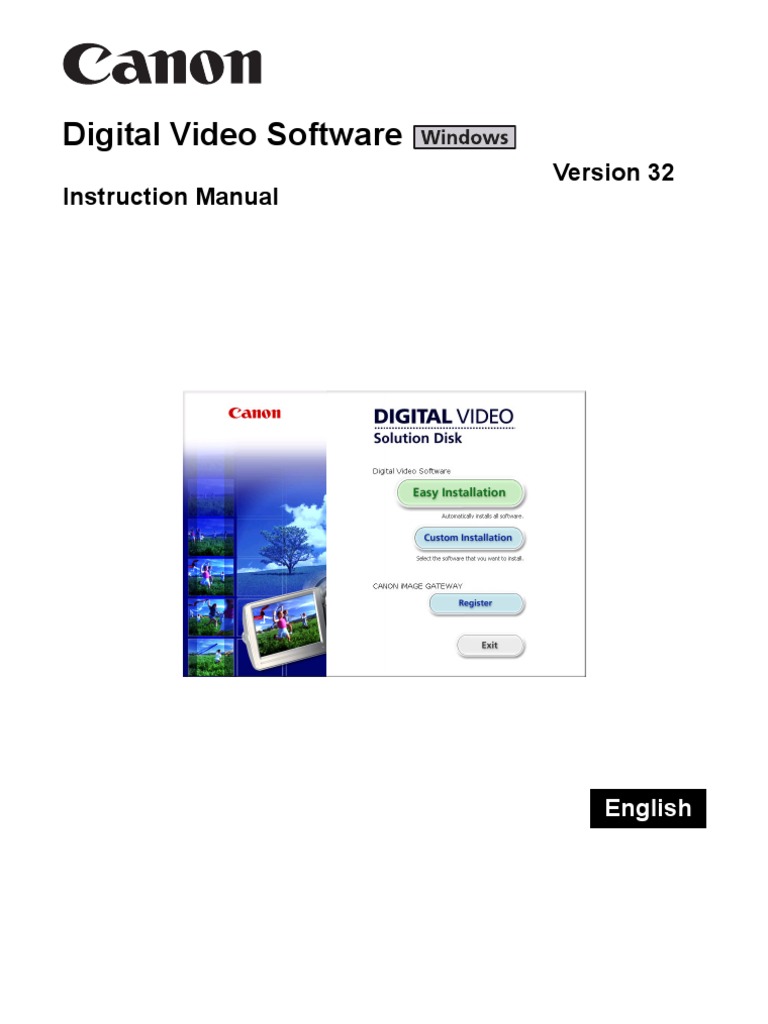 Digital Video Software: Instruction Manual | PDF | Installation ...