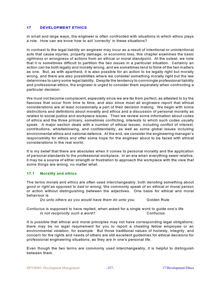 Development Ethics | PDF | Value (Ethics) | Whistleblower
