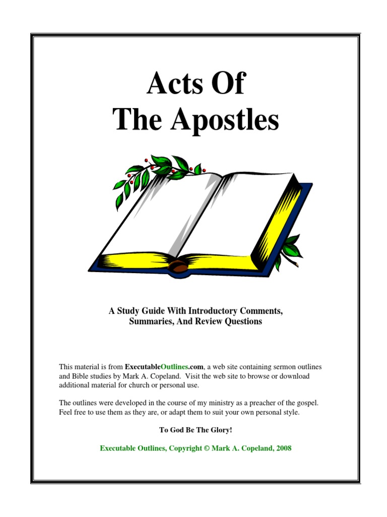 Acts Study Guide | PDF | Acts Of The Apostles | John The Baptist