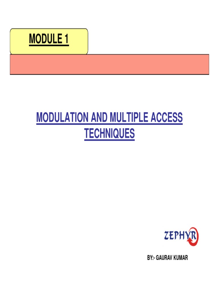 Modulation and Access Techniques Overview | PDF | Channel Access Method ...