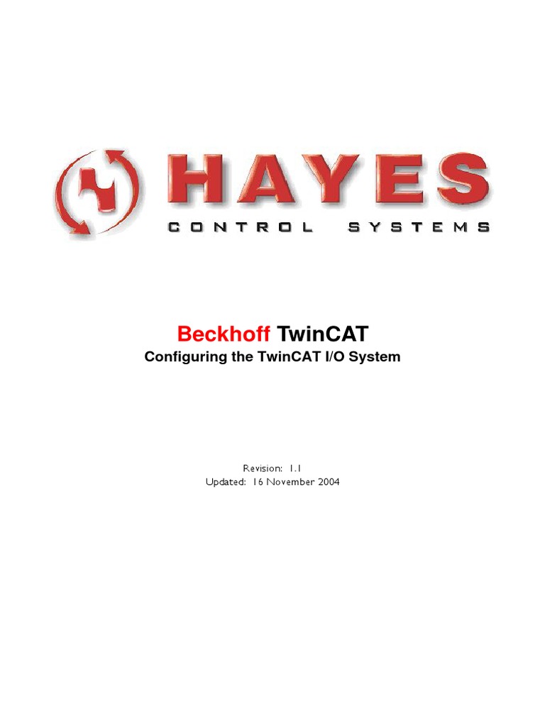 TwinCAT IO System Manual | PDF | Input/Output | Ethernet