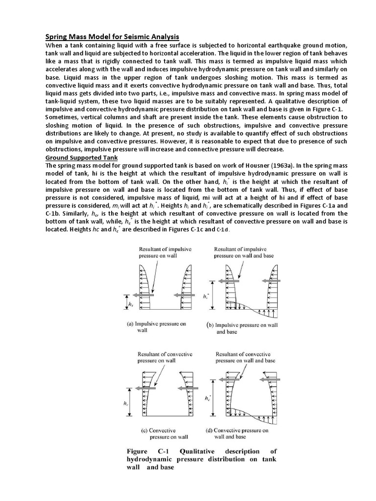 Spring Mass Model For Seismic Analysis | PDF | Pressure | Mass